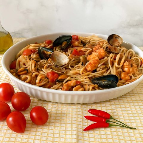 Spaghetti allo Scoglio (recette italienne de pâtes aux fruits de mer ...